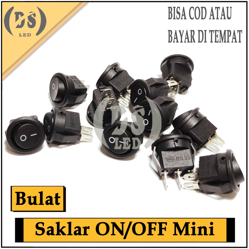 Jual Saklar Switch ON OFF Bulat Kecil / Saklar Rocker Switch On Off ...