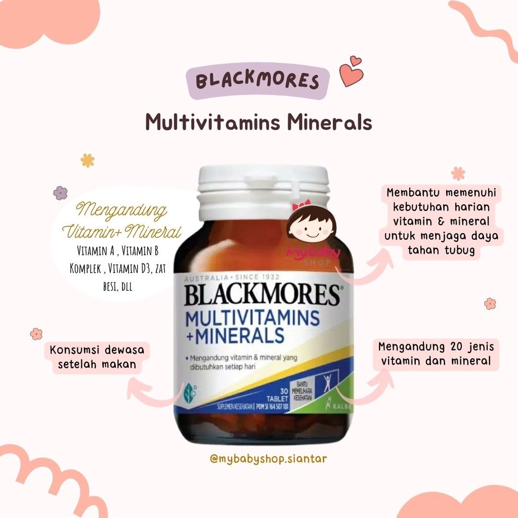Jual BLACKMORES Multivitamins Minerals 30 Tablet - Suplemen Daya Tahan Tubuh | Shopee Indonesia