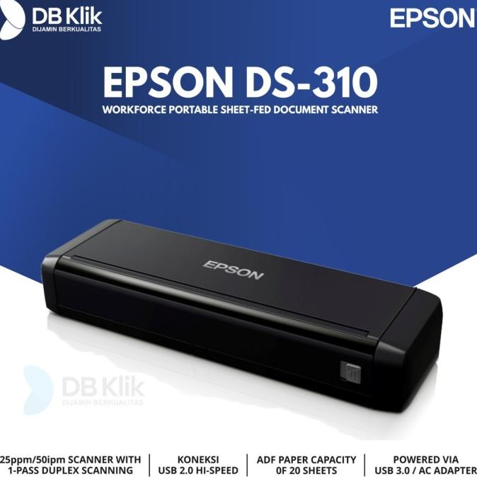 Jual Scanner EPSON DS-310 Workforce Portable Sheet-fed Document - DS310 ...