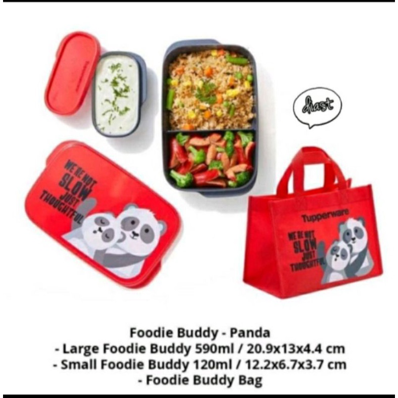 Jual foody buddy panda Tupperware lunch set | Shopee Indonesia