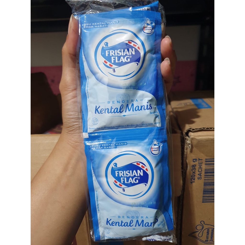 Jual Frisian Flag / Bendera SKM Putih Renceng isi 6 Sachet | Shopee ...