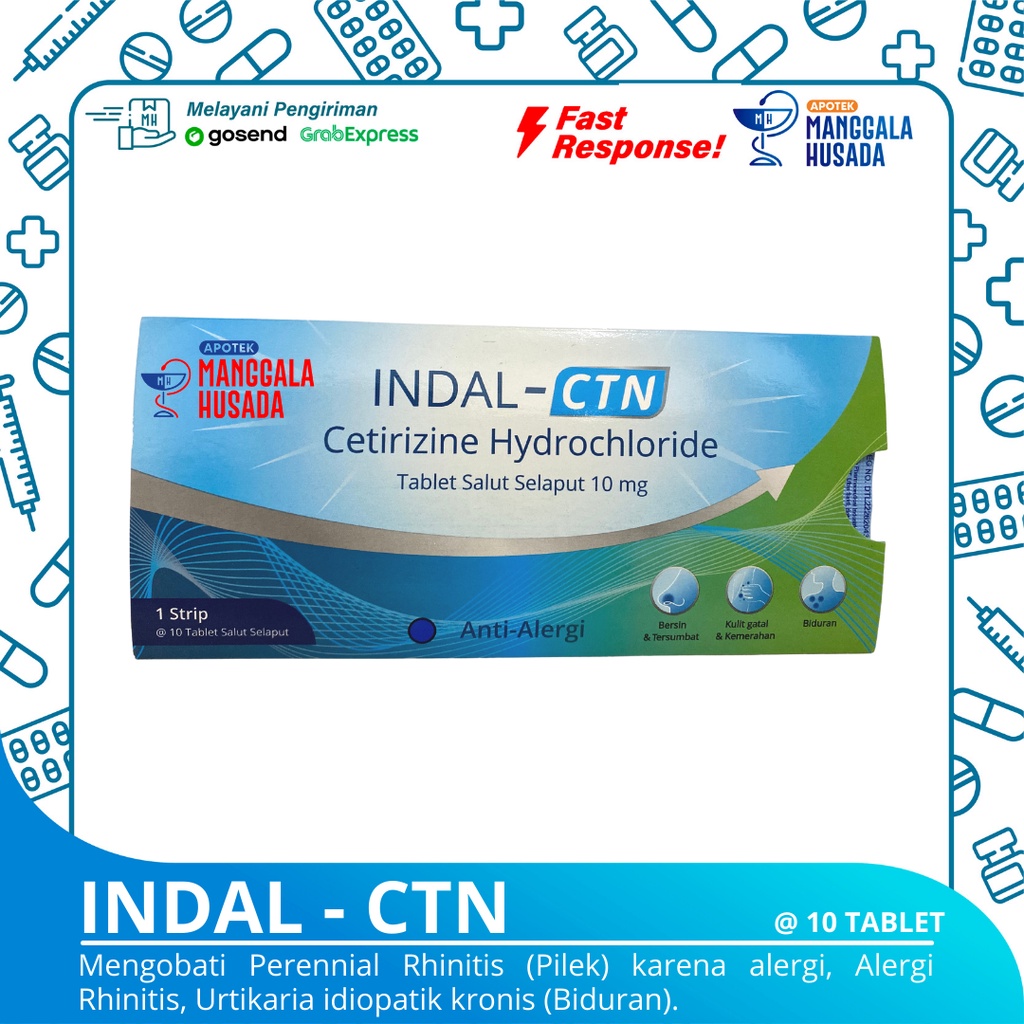 Jual INDAL - CTN TAB 10 MG PER STRIP @ 10 TABLET | Shopee Indonesia