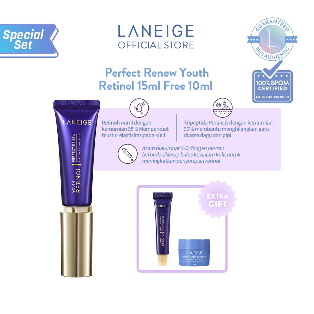 Jual Laneige Perfect Renew Retinol 15ml+10ml (OL) | Shopee Indonesia