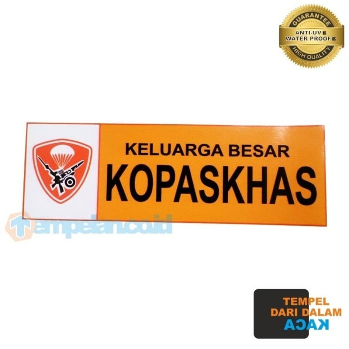 Jual STIKER KELUARGA BESAR KOPASKHAS TNI AU (TEMPEL DALAM KACA ...