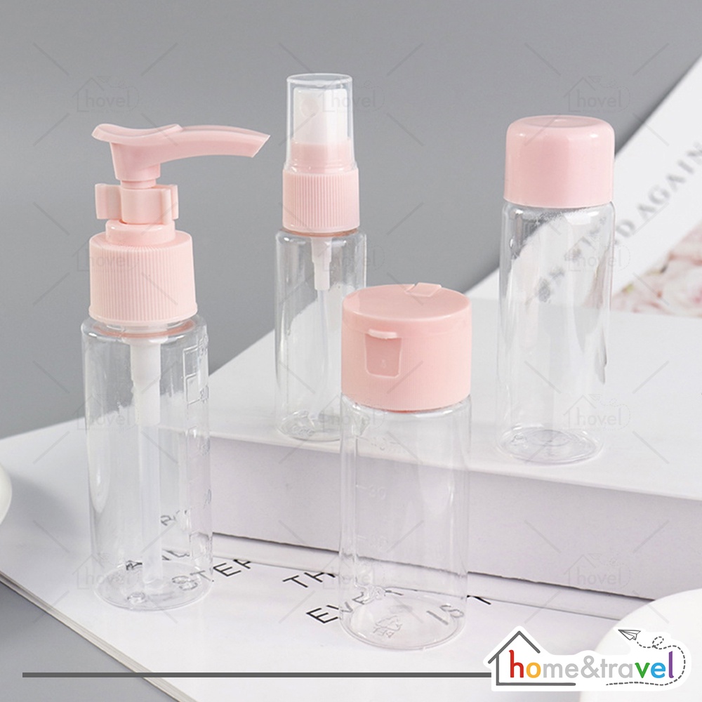 Jual HOVELSHOP Botol Kosmetik Travel Set Sabun Cair Spray Pump Free ...