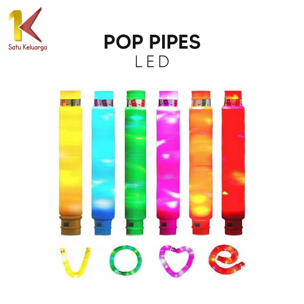 Jual Satu Keluarga Mainan Anak Light Up Pop Pipes Led M296 Maenan ...