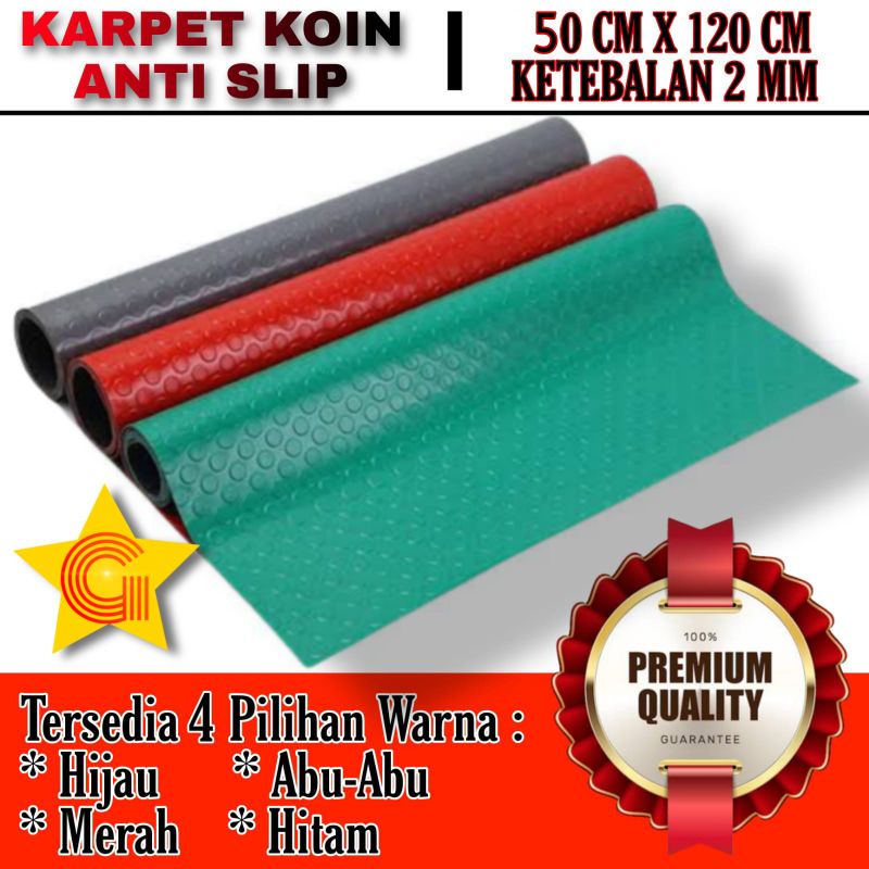 Jual Karpet Karet PVC Alas Motif Koin 50x120cm 2mm / Rubber PVC Sheet ...