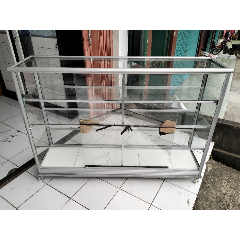Jual Rak kaca etalase Lebar 150cm | Shopee Indonesia