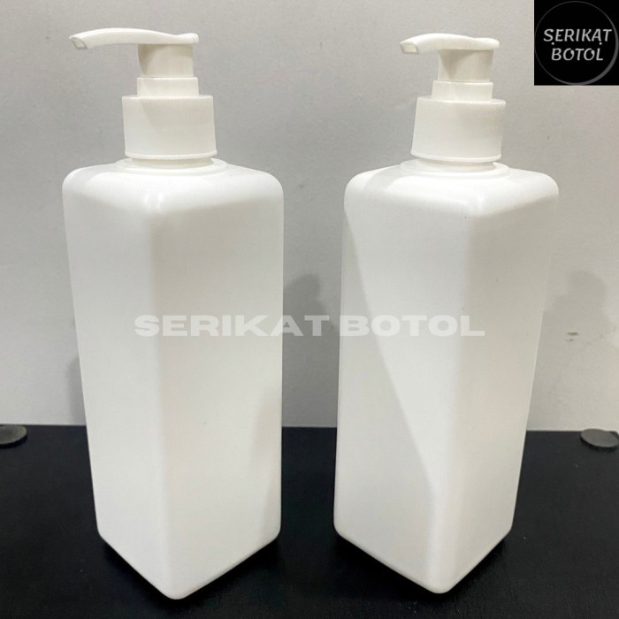Jual BOTOL 500ML KOTAK HDPE PUTIH PUMP LOTIONPOMPA 500 ML KOTAK PENCET | Shopee Indonesia