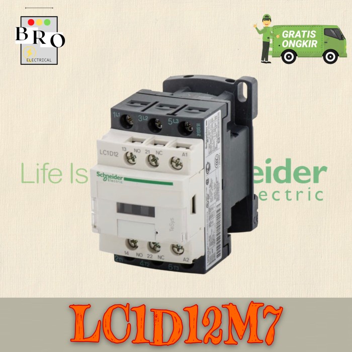 Jual Komp Schneider Kontaktor Lc1D12 / Contactor Lc1D12M7 | Shopee Indonesia