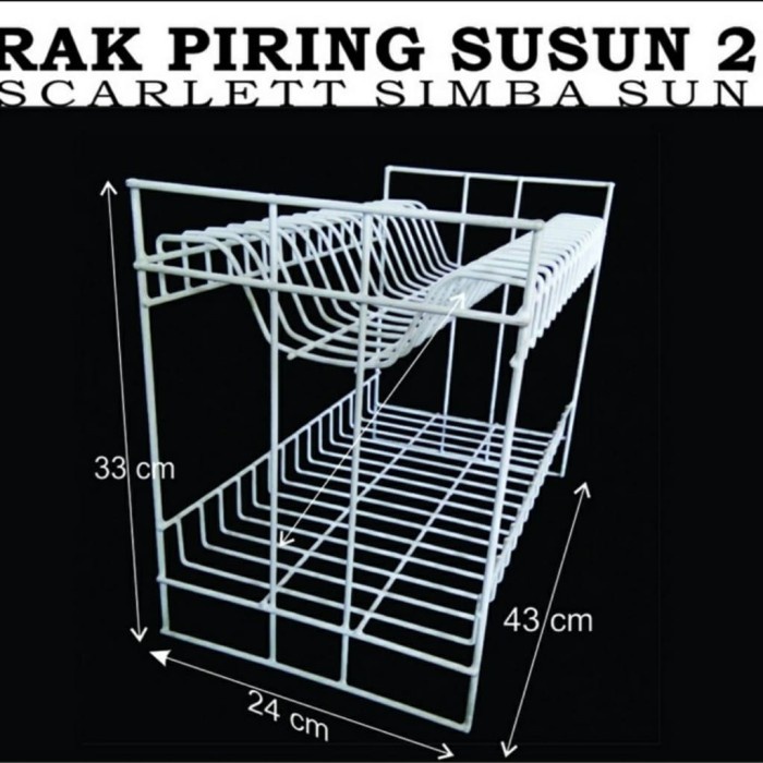 Jual Rakpir Rak Piring 2Susun Scarlett Simba Sun | Shopee Indonesia