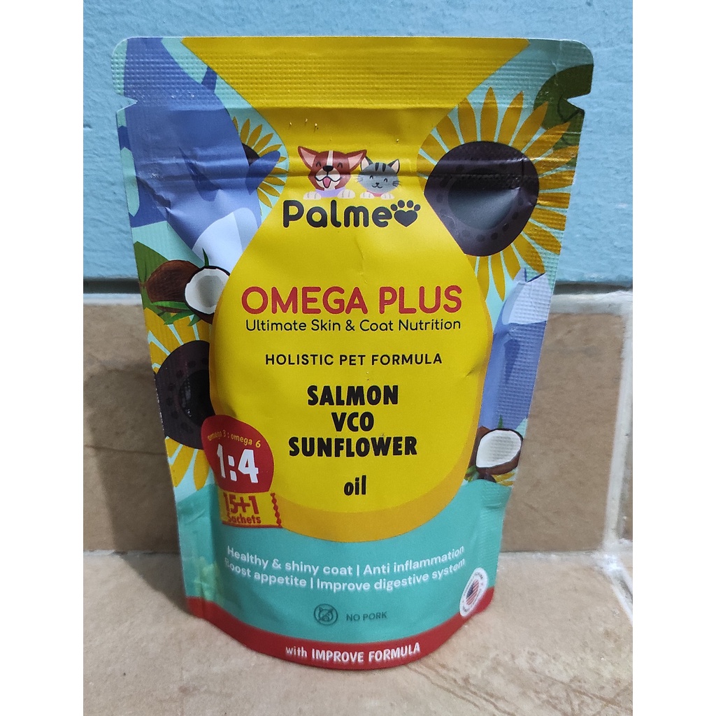 Jual Palmeo Omega Plus Salmon Oil Sachet Vitamin Bulu Kucing Anjing ...