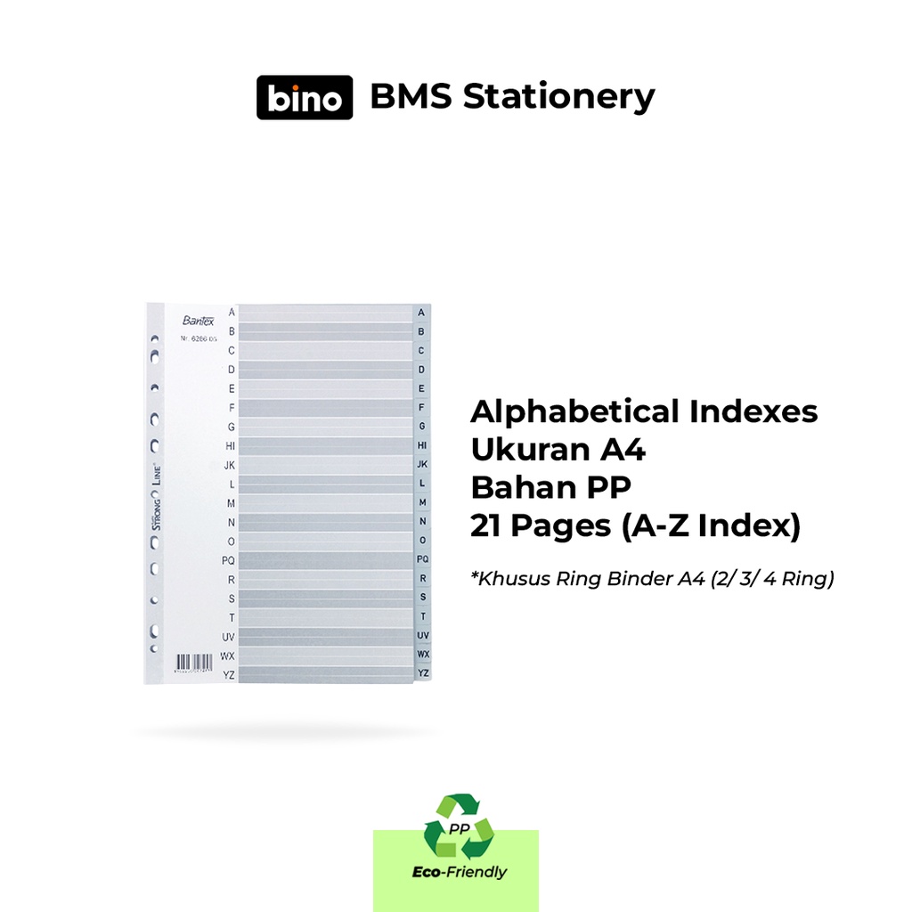 Jual [BMS Bekasi] Bantex Pembatas Binder Huruf / Alphabetical Indexes ...
