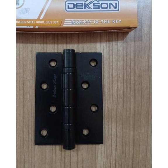 Jual HINGE DEKKSON ESS DL 4X3X2MM 2BB MATT BLACK Engsel Dekson Hitam 10 cm | Shopee Indonesia
