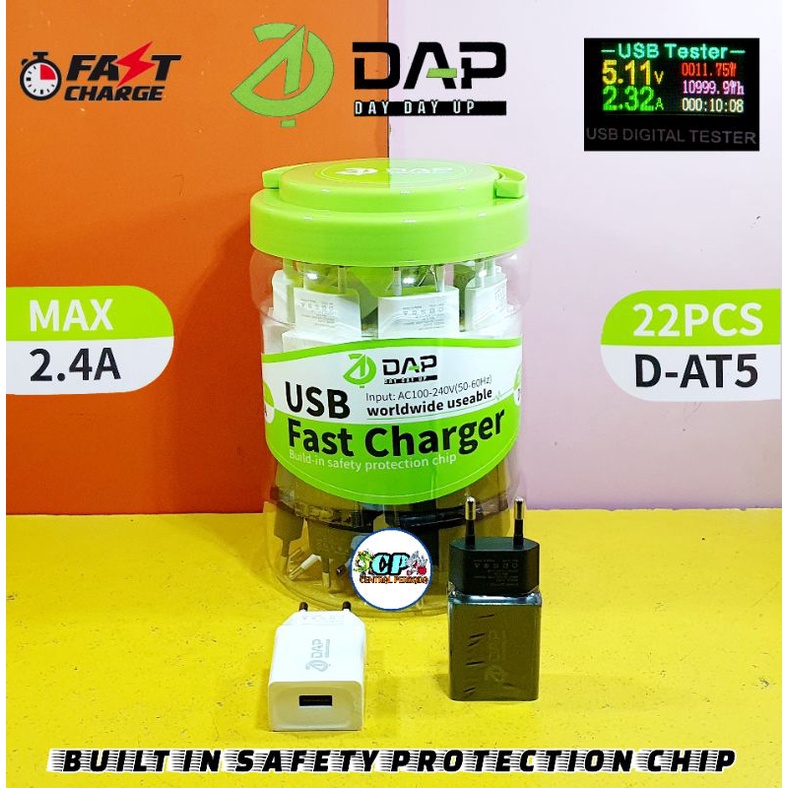 Jual Adaptor DAP D-AT5 1USB 2.4A Fast Charge with Safety Protection ...