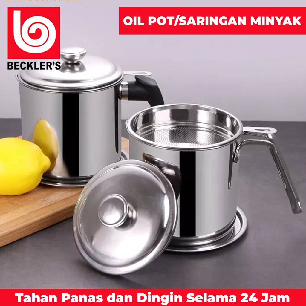 Jual Tempat Saringan Minyak Bekas Gorengan 1,3L / Oil Pot Wadah ...