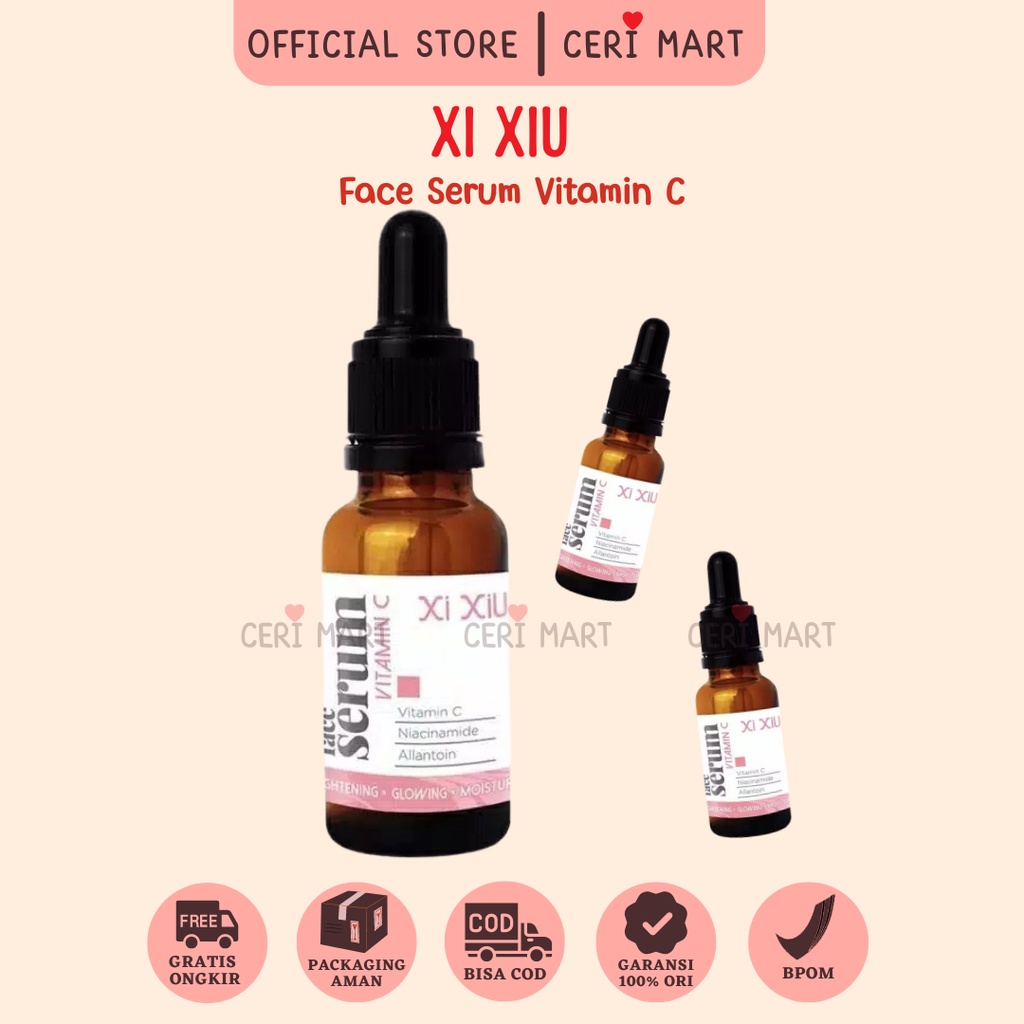 Jual Xi XiU XiXiU FACE SERUM VITAMIN C SERUM MENCERAHKAN ORIGINAL BPOM ...
