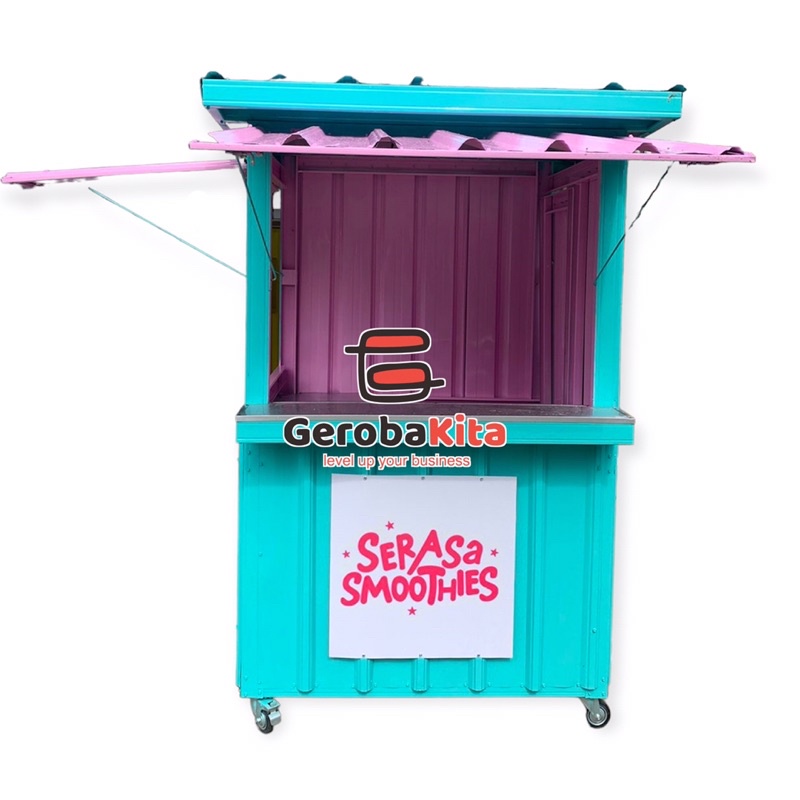 Jual booth container minimalis dengan roda kecil | Shopee Indonesia