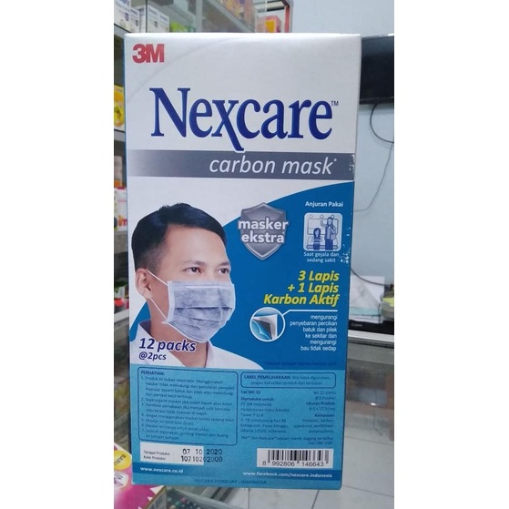 Jual 3m nexcare masker carbon hijab mask box isi 24 43-abs-multivitamin ...