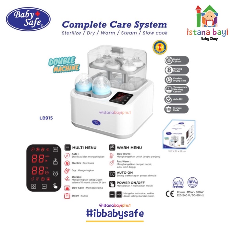 Jual Baby Safe LB915 Complete Care System / Sterilisasi multifungsi | Shopee Indonesia