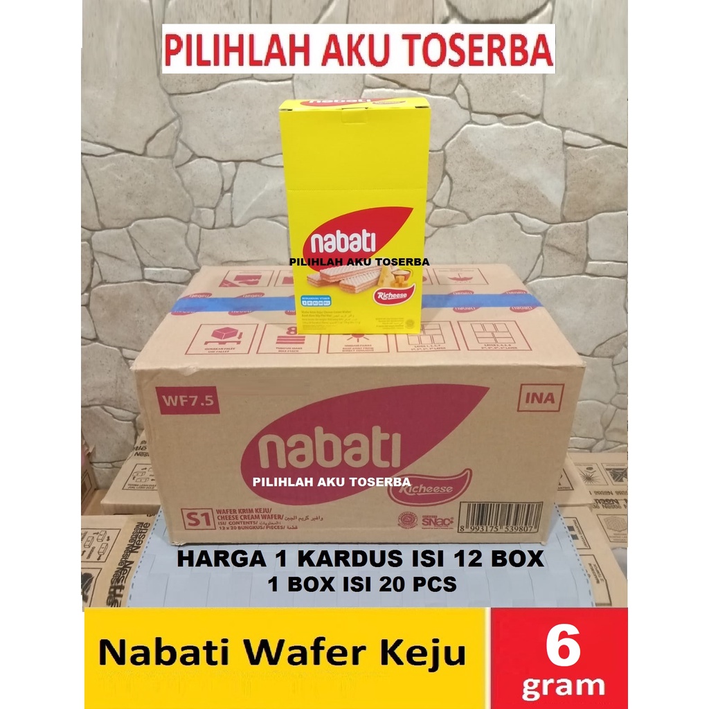 Jual Richeese Nabati Wafer Keju @ 6 gr - ( HARGA 1 DUS ISI 12 BOX ...