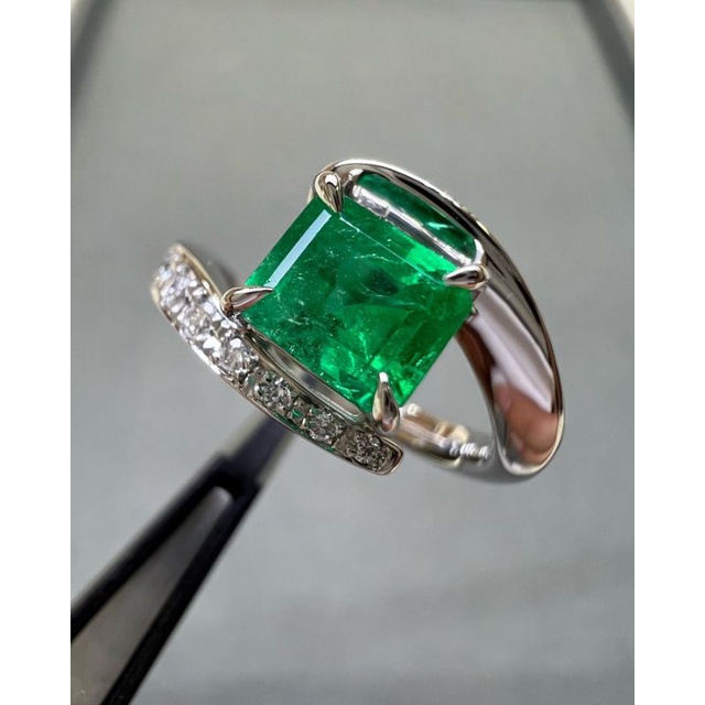 Jual natural [EMERALD BERYL COLOMBIA MODERATE OIL 2.31CT WITH RING ...