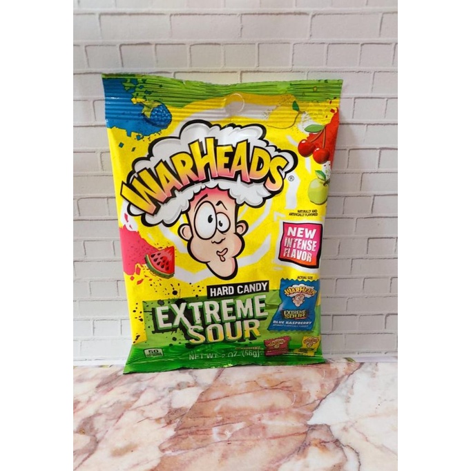 Jual TERBARU warhead extreme sour hard candy 2 oz /PERMEN LUNAK/PERMEN ...