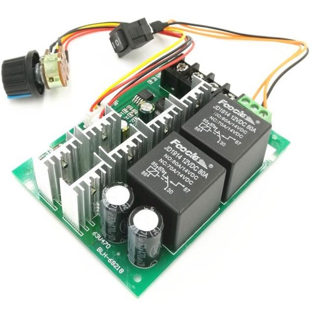 Jual DC Motor Speed Controller + Switch 2000W 9-50V 12V 24V 40A PWM ...