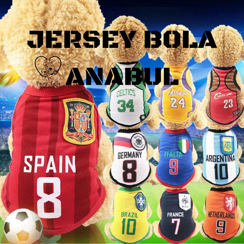 Jual Baju Bola Jersey Piala Dunia Pakaian Kaos Sepakbola Untuk Anjing ...