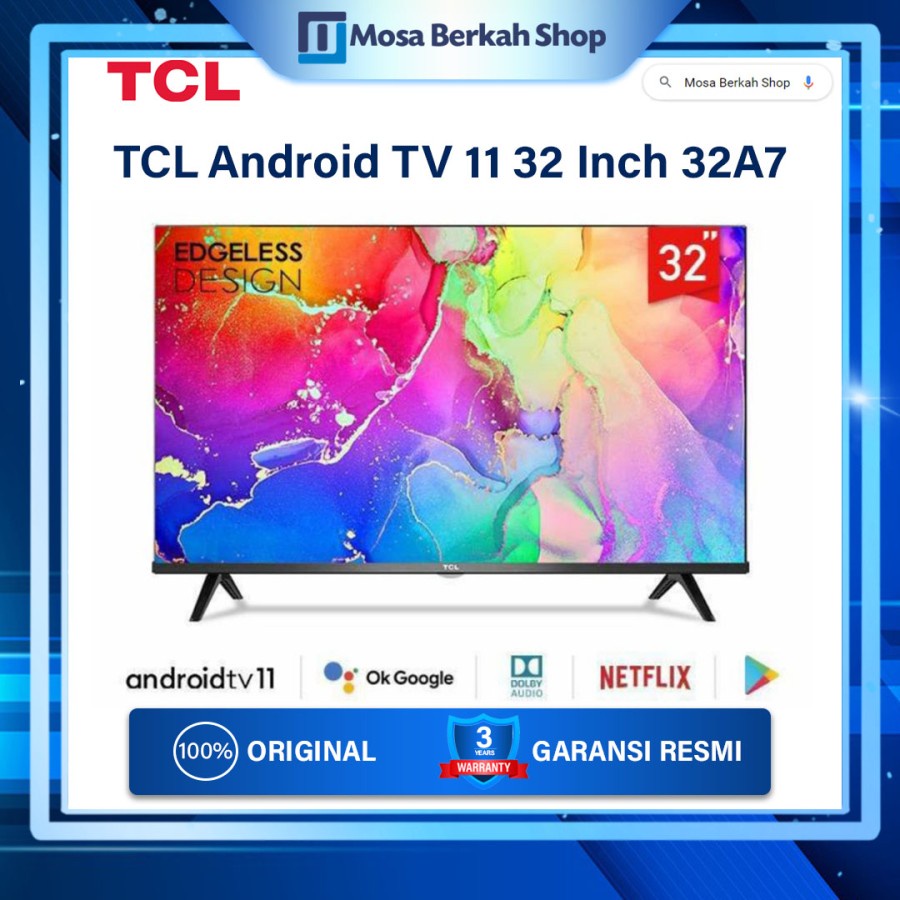 Jual TCL 32A7 Android TV 32 INCH Smart TV 32 Inch Garansi Resmi TCL ...