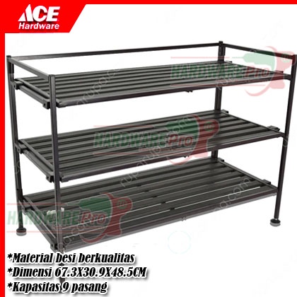 Jual Rak Sepatu Tempat Sepatu Dan Sandal 3 Tingkat Bronze Masterspace ...