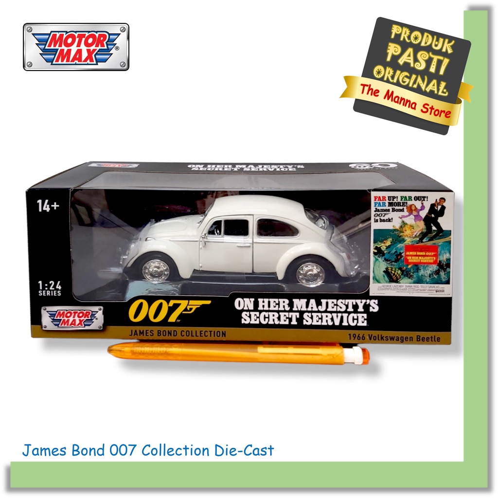 Jual Motor Max James Bond 007 Collection 1966 Volkswagen Beetle 1:24 On ...
