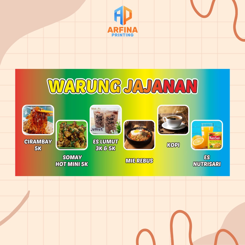 Jual Spanduk / Banner Warung Jajanan | Shopee Indonesia