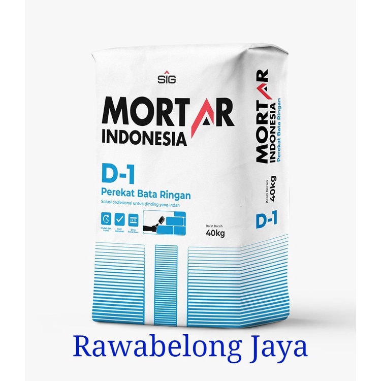Jual MORTAR INDONESIA D1 PEREKAT BATA RINGAN - 40KG | Shopee Indonesia