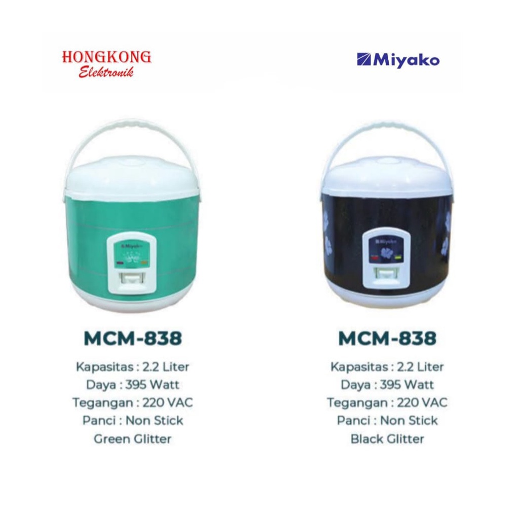 Jual Rice Cooker Miyako 3in1 MCM-838/ 2.2 Liter | Shopee Indonesia