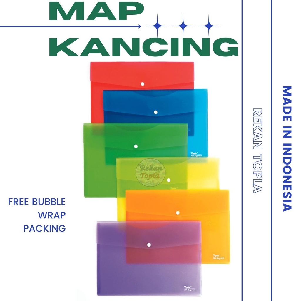 Jual Map Plastik Kancing / Map Plastik Kancing Tebal / Map dokumen ...