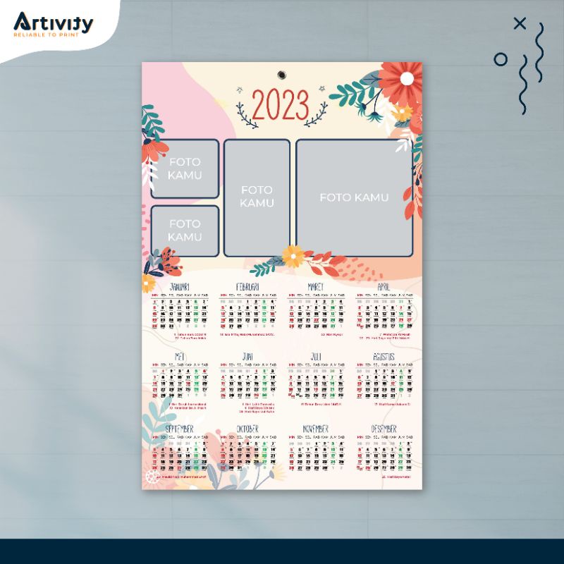 Jual cetak CALENDAR CUTE - KALENDER POSTER FOTO PHOTO DINDING 2024 ...