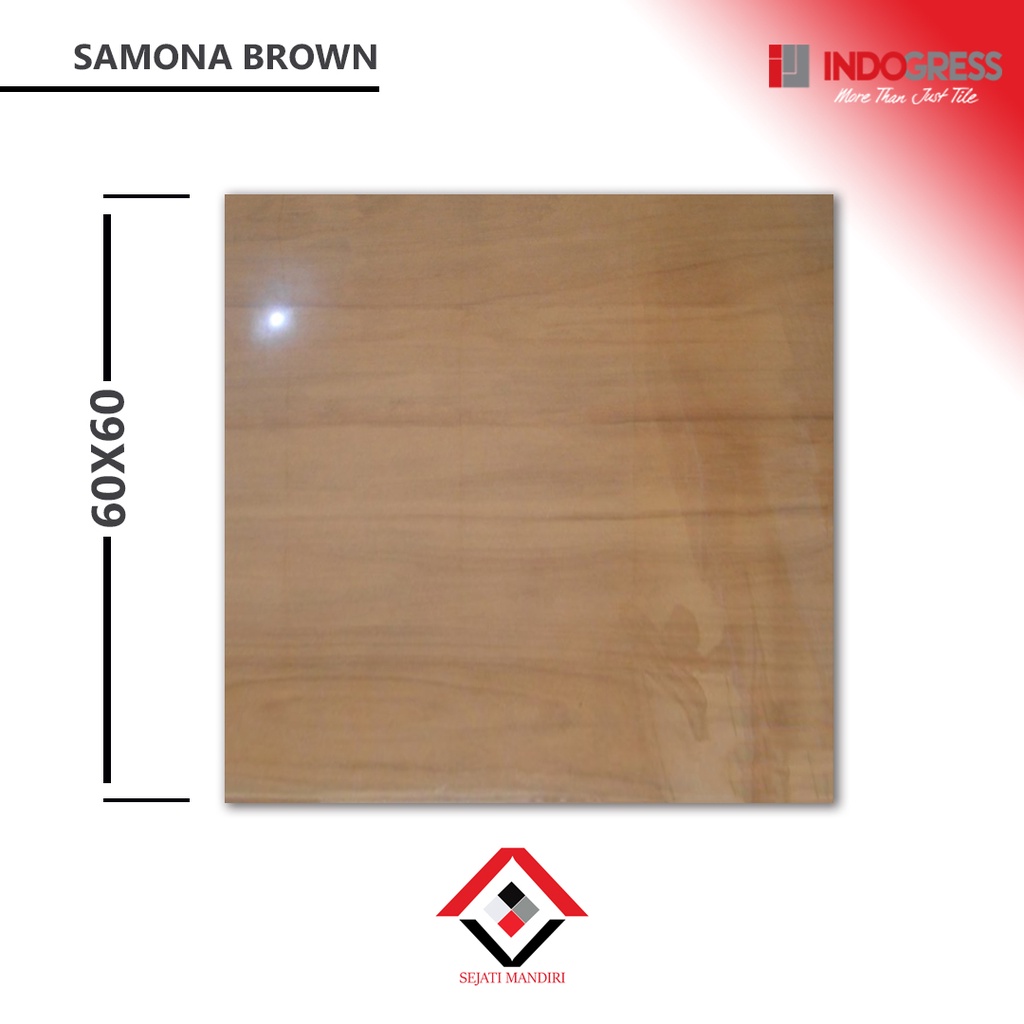 Jual granit 60x60 - motif kayu - indogress samona brown | Shopee Indonesia