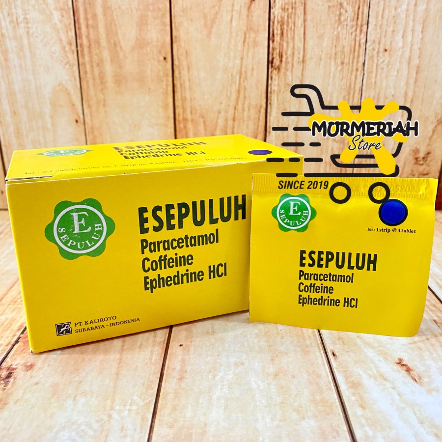 Jual ESEPULUH ( E10 ) Strip 4 tablet - Obat Demam, Flu & Sakit Kepala ...