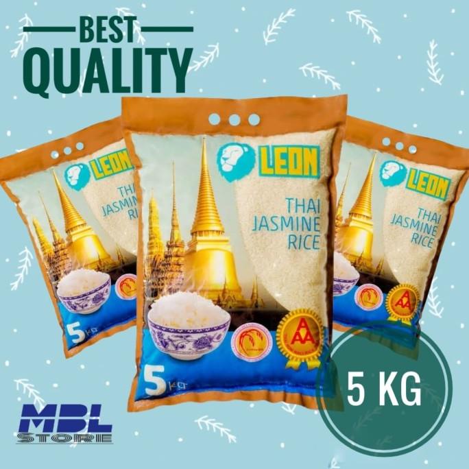 Jual Beras Leon Thailand Jasmine Rice Beras Thailand 5 Kg | Shopee ...