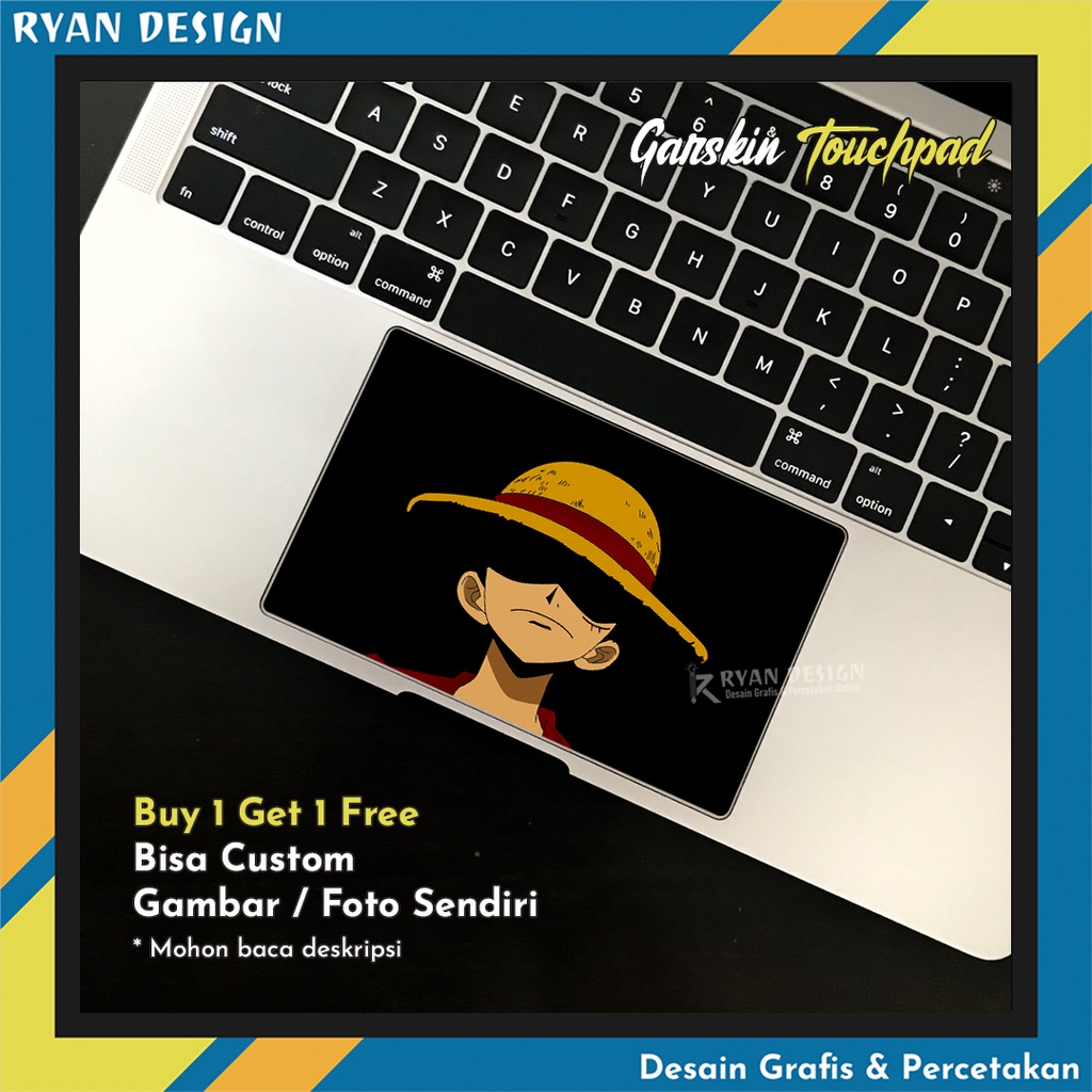 Jual Premium Garskin TouchPad Laptop Luffy Anime One Piece TrackPad ...
