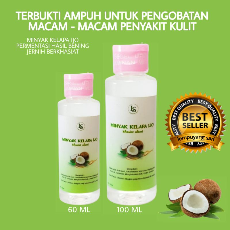 Jual Minyak kelapa ijo murni asli berkhasiat 100ml | Shopee Indonesia