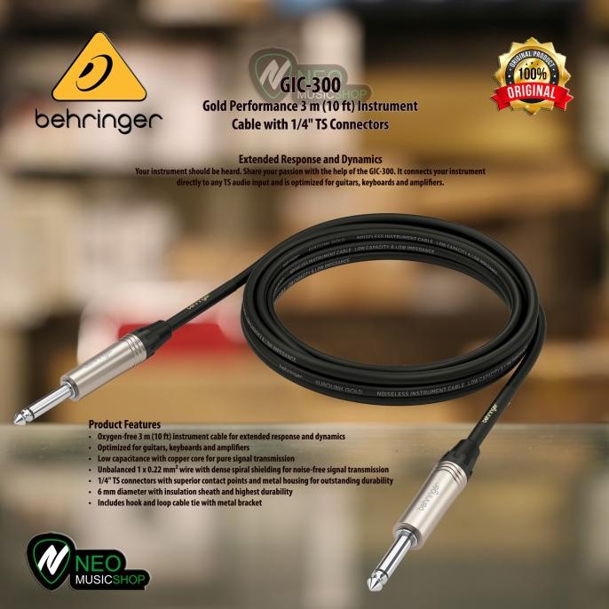 Jual TERBAIK Behringer GIC-300 Gold Performance 3 m (10 ft) Instrument ...
