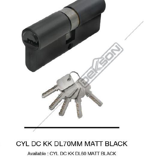 Jual CYLINDER DEKKSON CYL DC KK DL60MM MATT BLACK Silinder Kunci Hitam 6 Cm | Shopee Indonesia