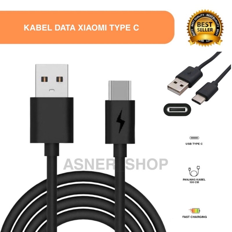 Jual Kabel Xiaomi Type C usb data Redmi Note 7 / 9 / Mi 8 lite All tipe ...