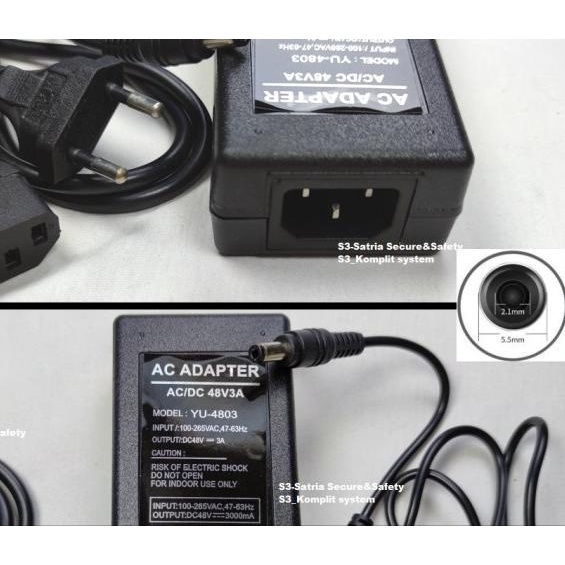 Jual ADAPTOR 48V 3A / Power supply 48V 3A Adaptor DC 48V 3A | Shopee ...