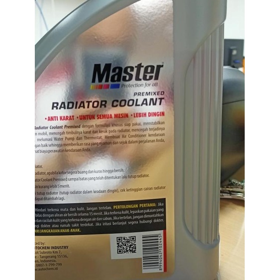 Jual master air radiator coolant master premixed red merah 4 liter ...