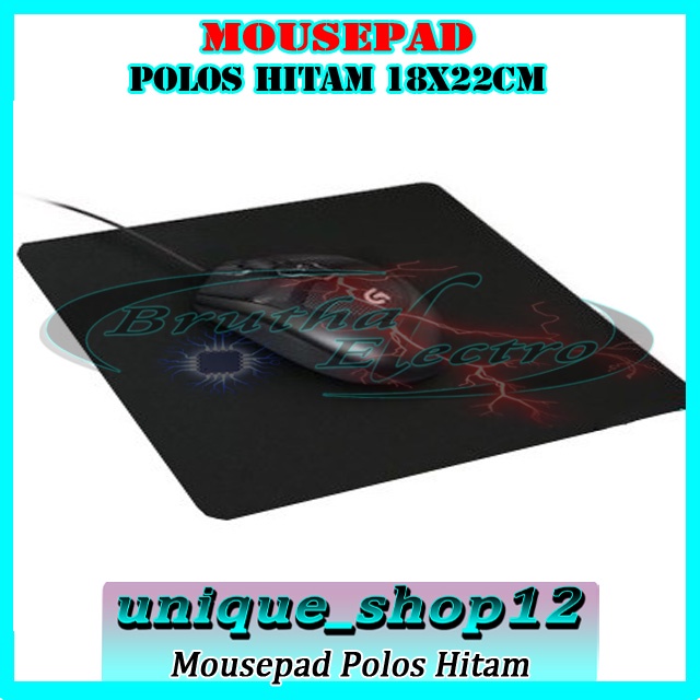 Jual Mousepad Polos Hitam Polos 18X22 Alas Mouse pad Kantor / Gaming ...