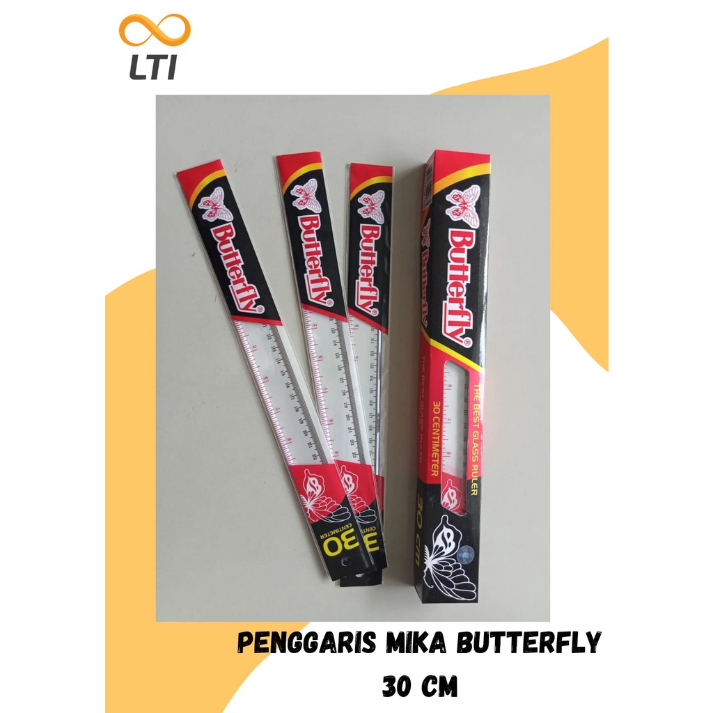 Jual Penggaris Mika Butterfly 30 CM - HEMAT | Shopee Indonesia