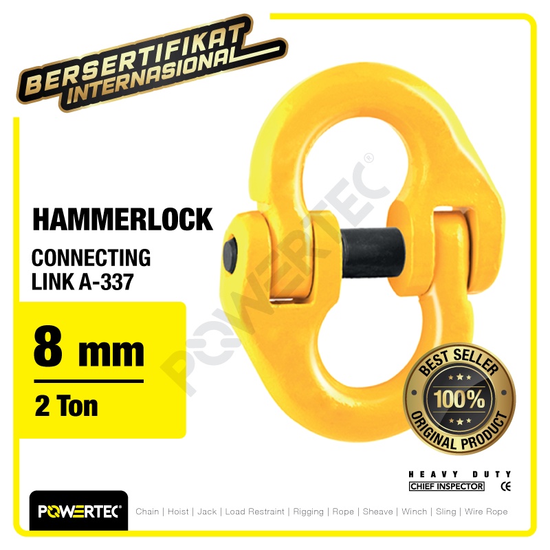 Jual POWERTEC Connecting Link / Hammerlock A-337 8mm - 2 Ton - 5/16" | Shopee Indonesia